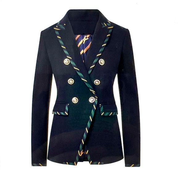 Veronica Beard | Jackets & Coats | Veronica Beard Navy Miller Striped ...